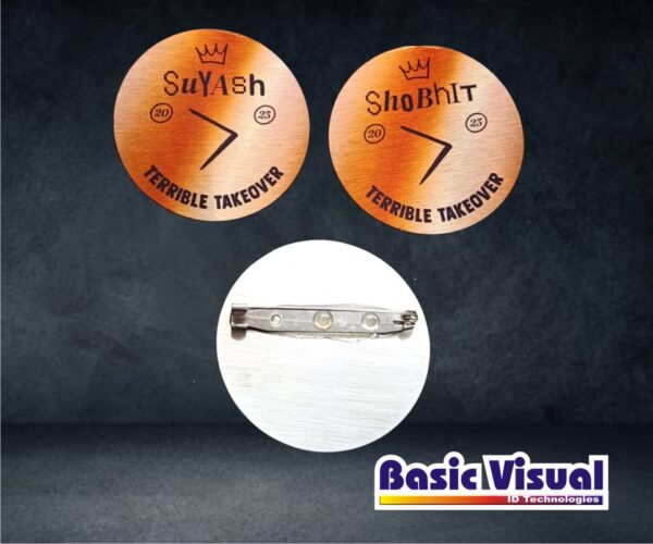 Custom Colour Advertising Name Badges Supplier-Basic Visual Id Technologies